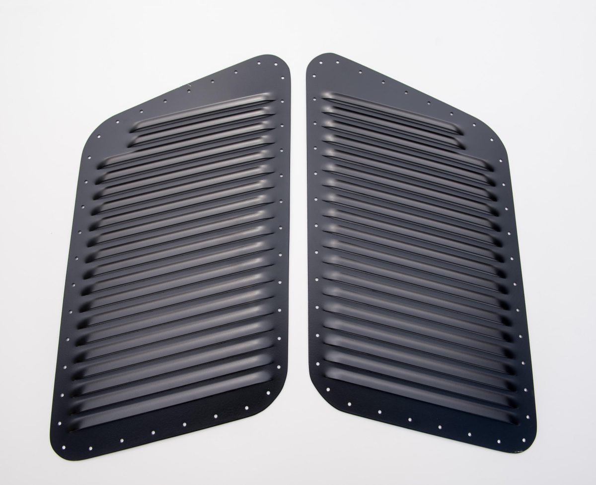 Large Powder-Coated Satin- Black Hi-Flow™ – Hood Louvers | RunCool ...